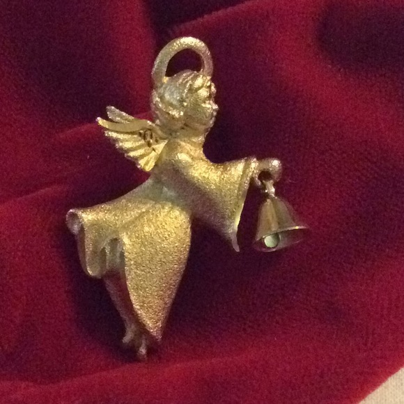 Jewelry | Brushed Gold Angel Pin | Poshmark